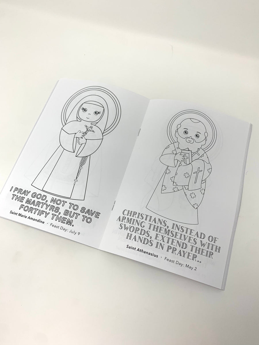 Catholic Saints Coloring Book Volume 3. Catholic Coloring Book Gift. S ...