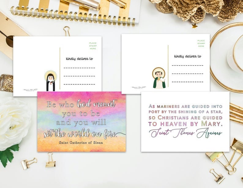 The Ultimate Catholic Saint Stationery Bundle. Catholic notecard Bundl ...